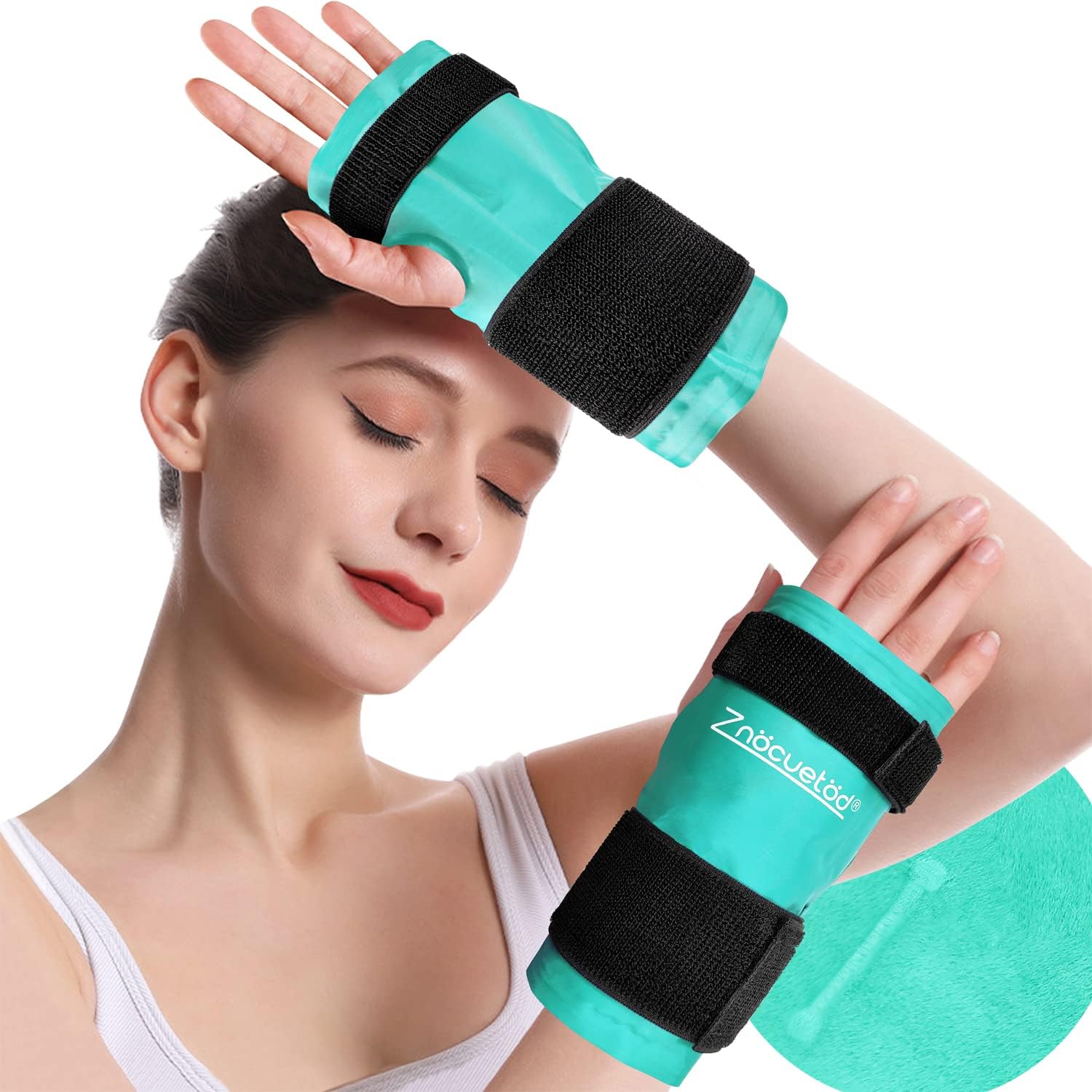 Amazon.com: Wrist Hand Ice Pack Wrap 2 Pack-Reusable Gel Hot & Cold ...