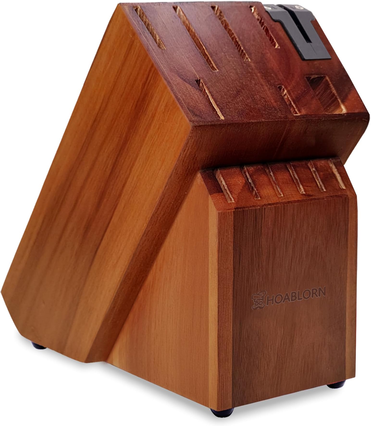 Amazon.com: 24 Slot Knife Block without Knives, Built-in Sharpener ...