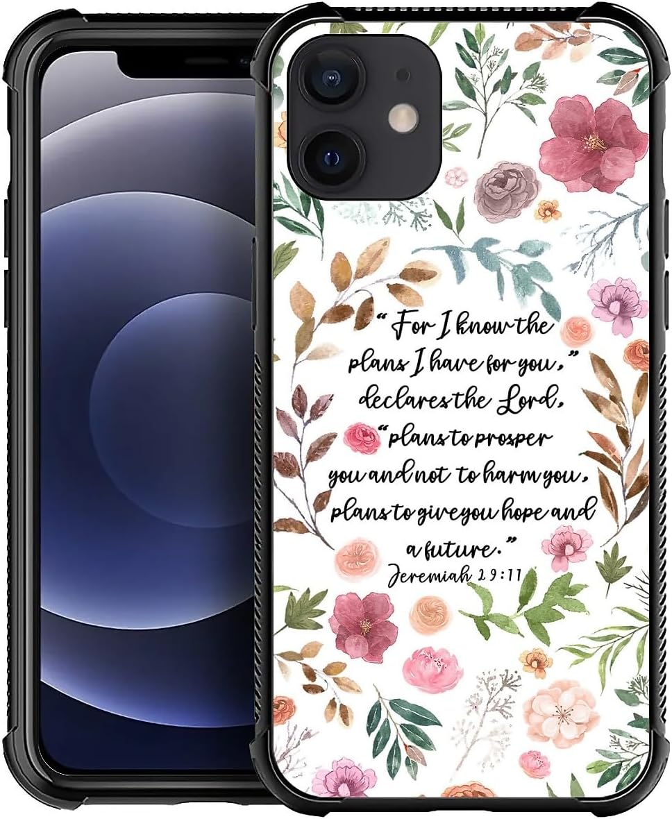 Amazon.com: Eurdosmk Bible Verses Aesthetic TPU Bumper Case for iPhone ...