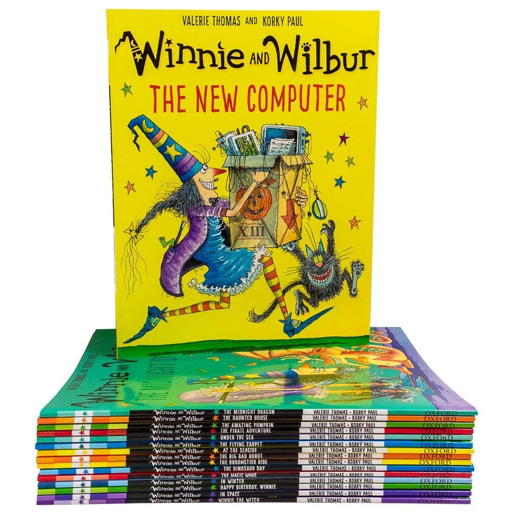 Winnie and Wilbur Series 16 Books Bag Collection Set By Valerie Thomas ...