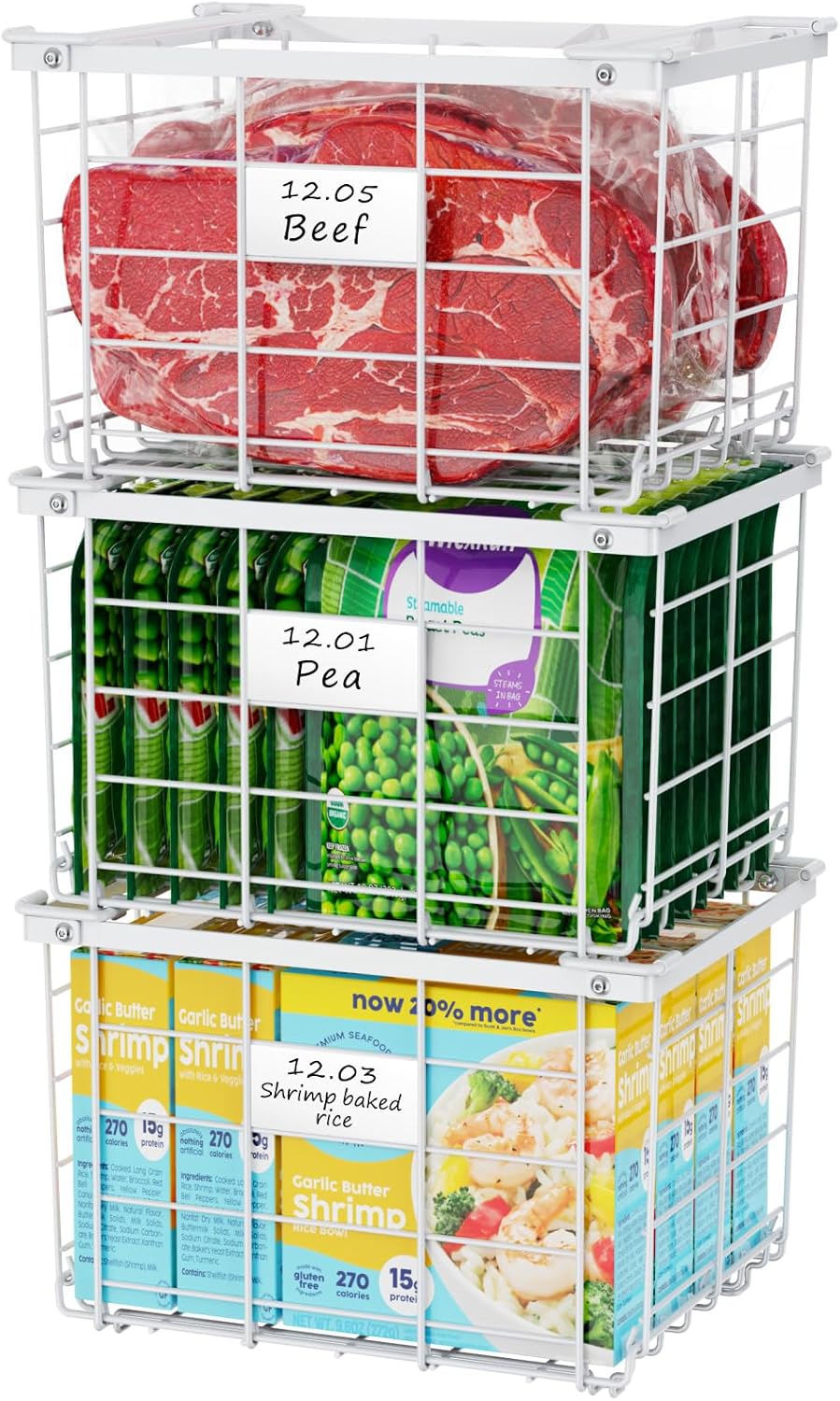 Amazon.com: iSPECLE Freezer Organizer Bins - 3 Pack Chest Freezer ...