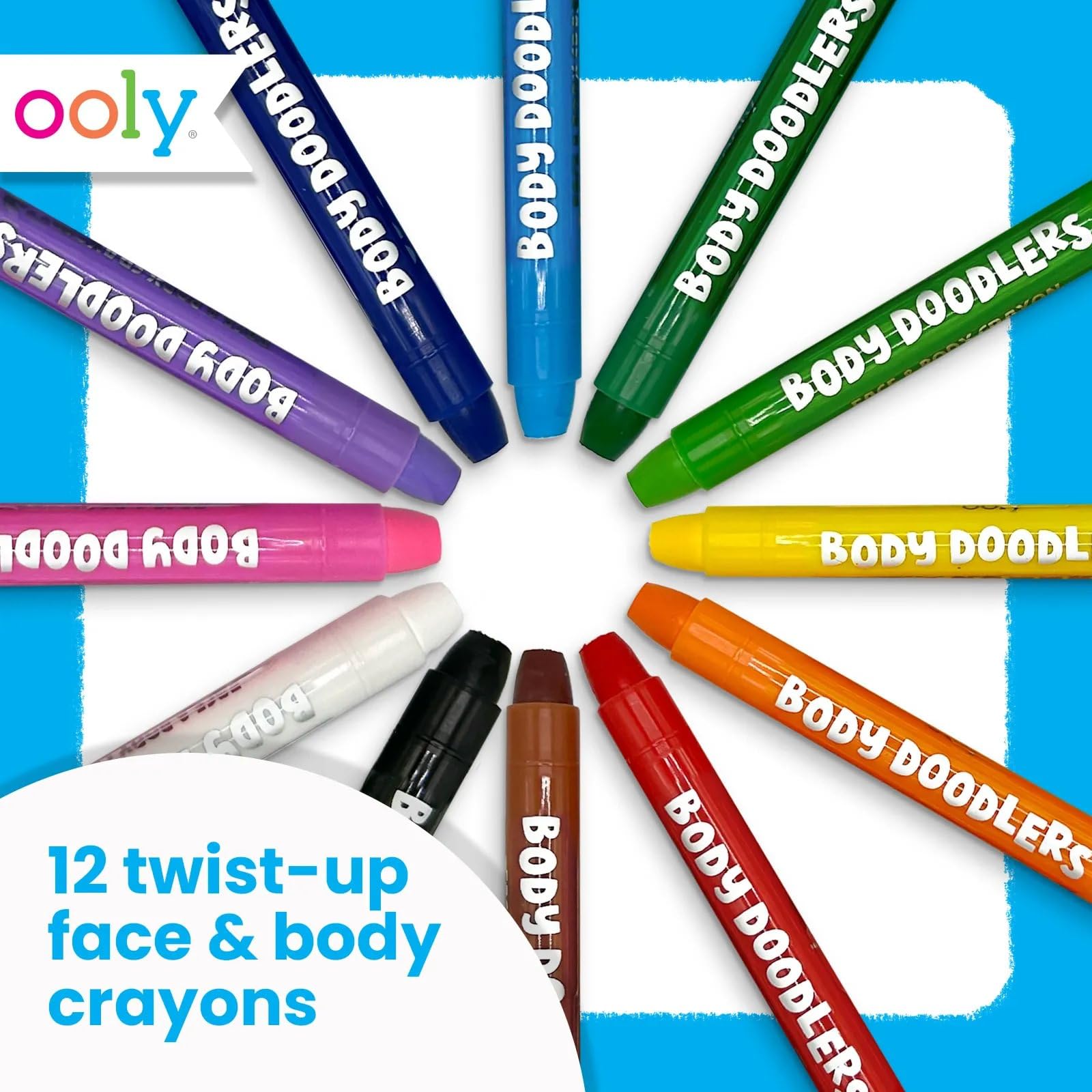 Snapklik.com : Body & Face Paint Crayons For Kids, 12 Colors, Skin Safe ...