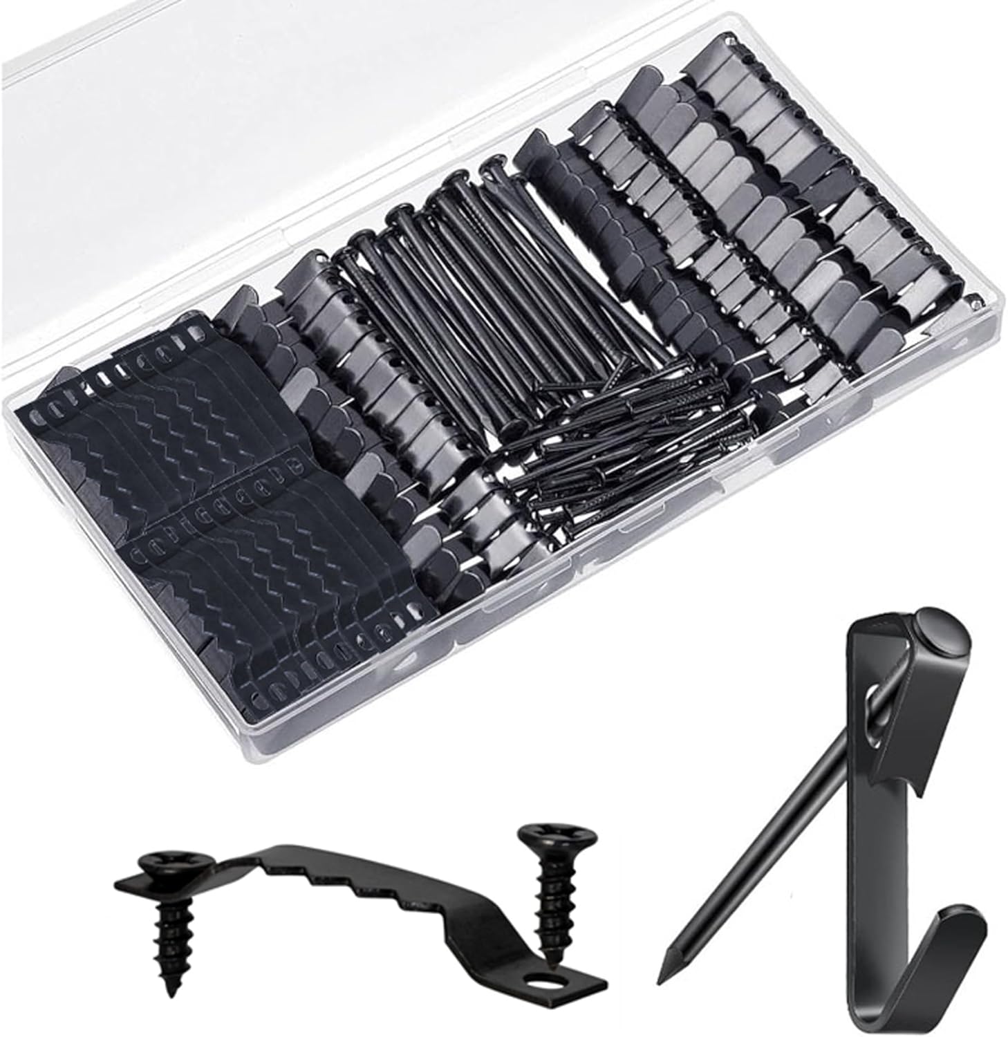 30lb Picture Hangers, 90-Piece Picture Hanging Kit – Includes Sawtooth ...