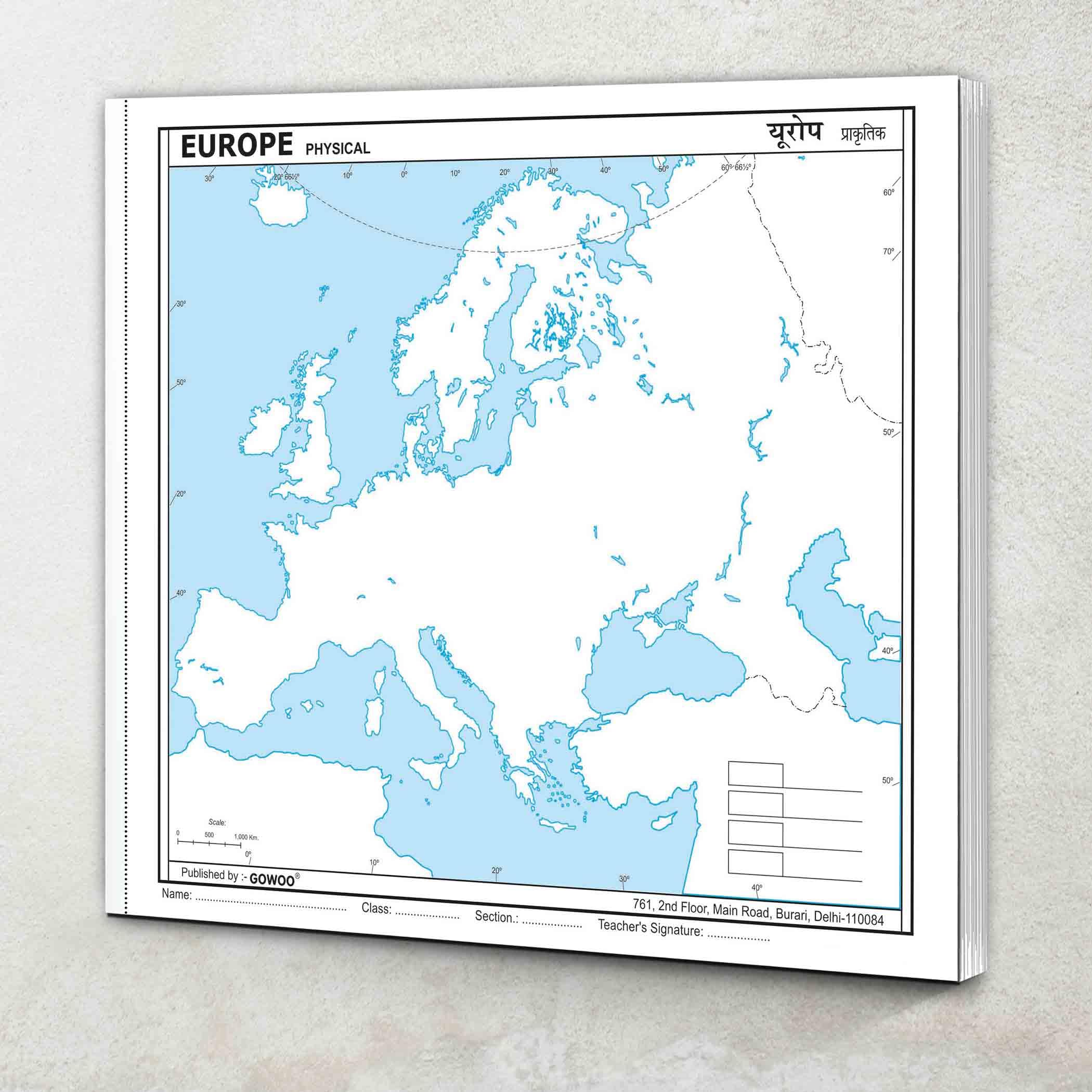 Blank Europe Physical Map