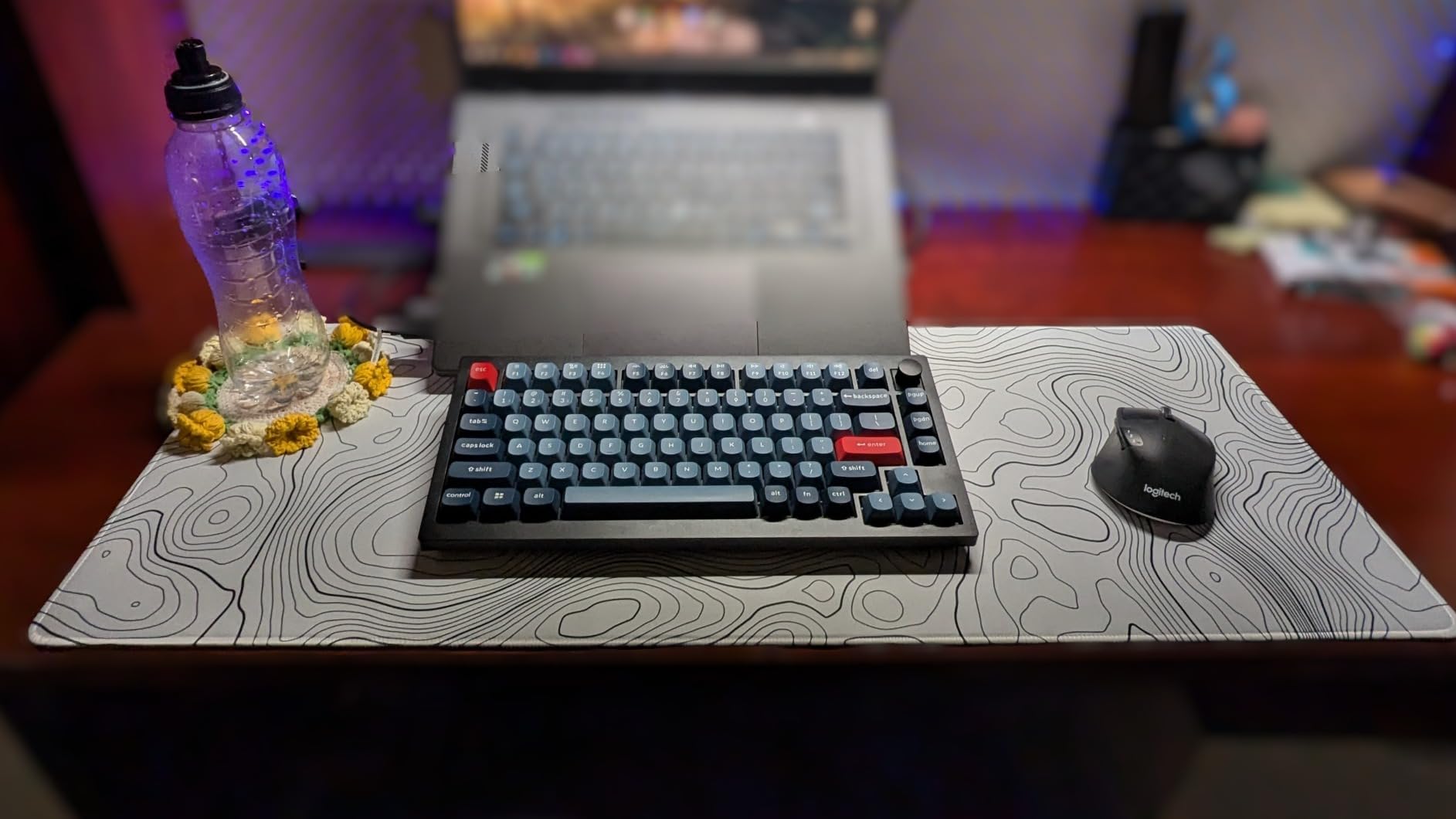 Bzu Topographic Contour Extended Big Mouse Pad Large,XL Gaming Mouse ...