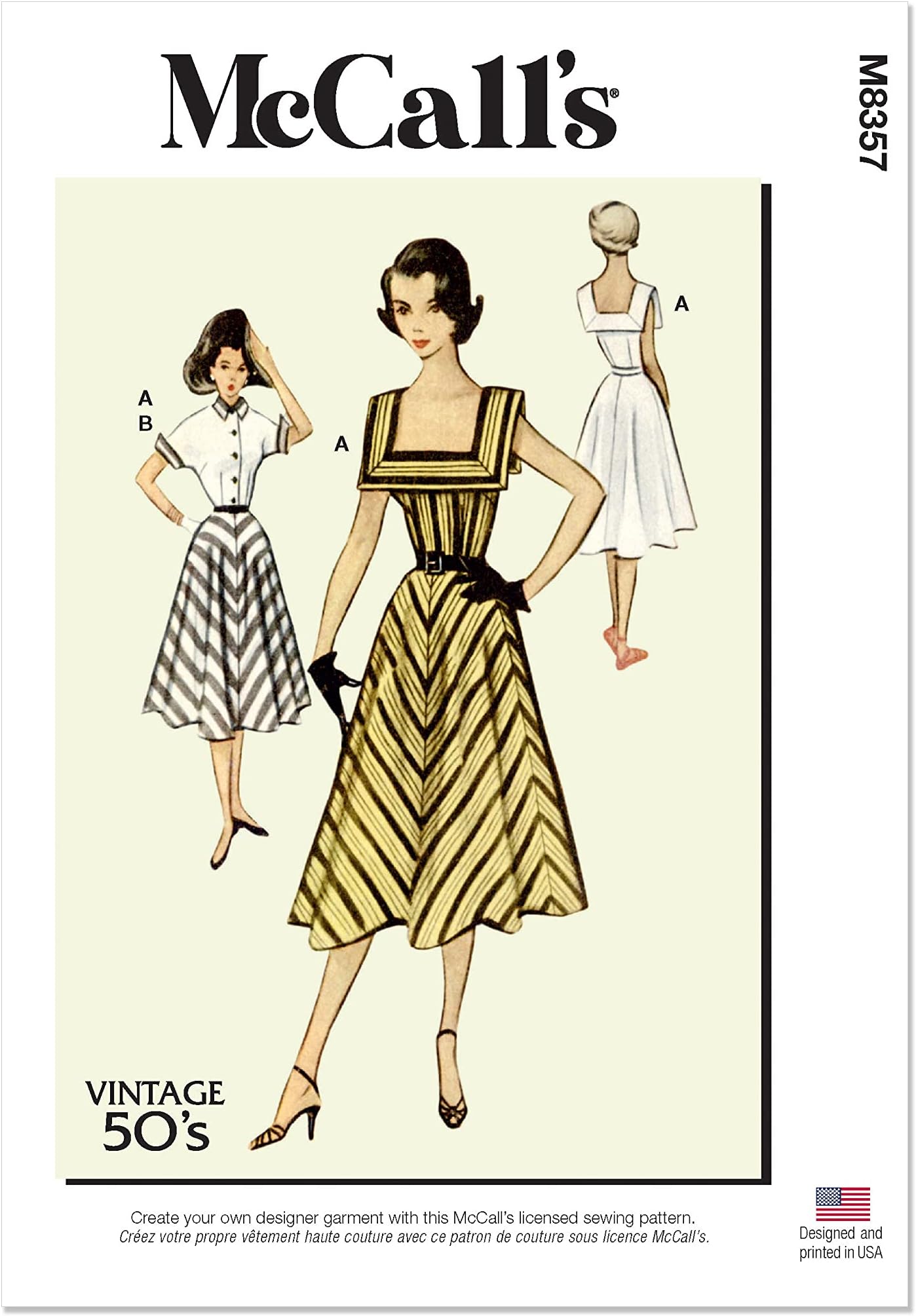 Amazon.com: McCall's Misses' 1950's Vintage Dress and Jacket Sewing ...