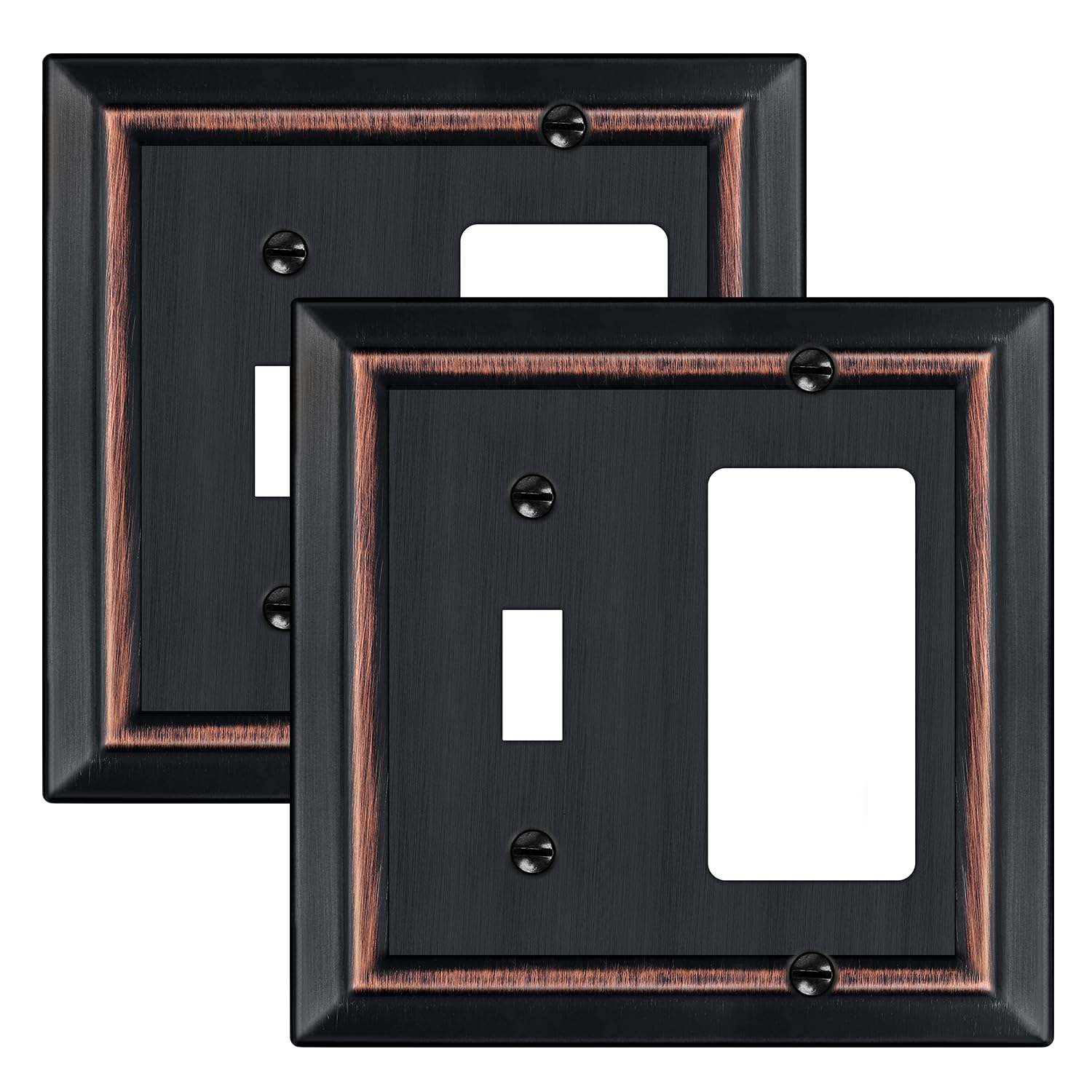 Dyekou Metal Wall Plate for Electrical Outlets, Decorative Aged Bronze ...