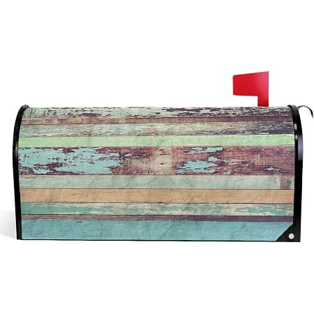 Wamika Old Wooden Mailbox Covers Magnetic Vintage Wood Texture Mailbox ...