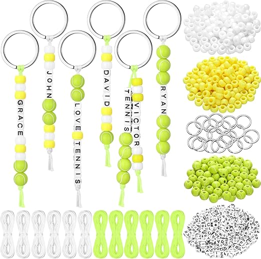 Amazon.com: Landical 564 Pcs DIY Bead Keychain Kit Key Chain Making ...