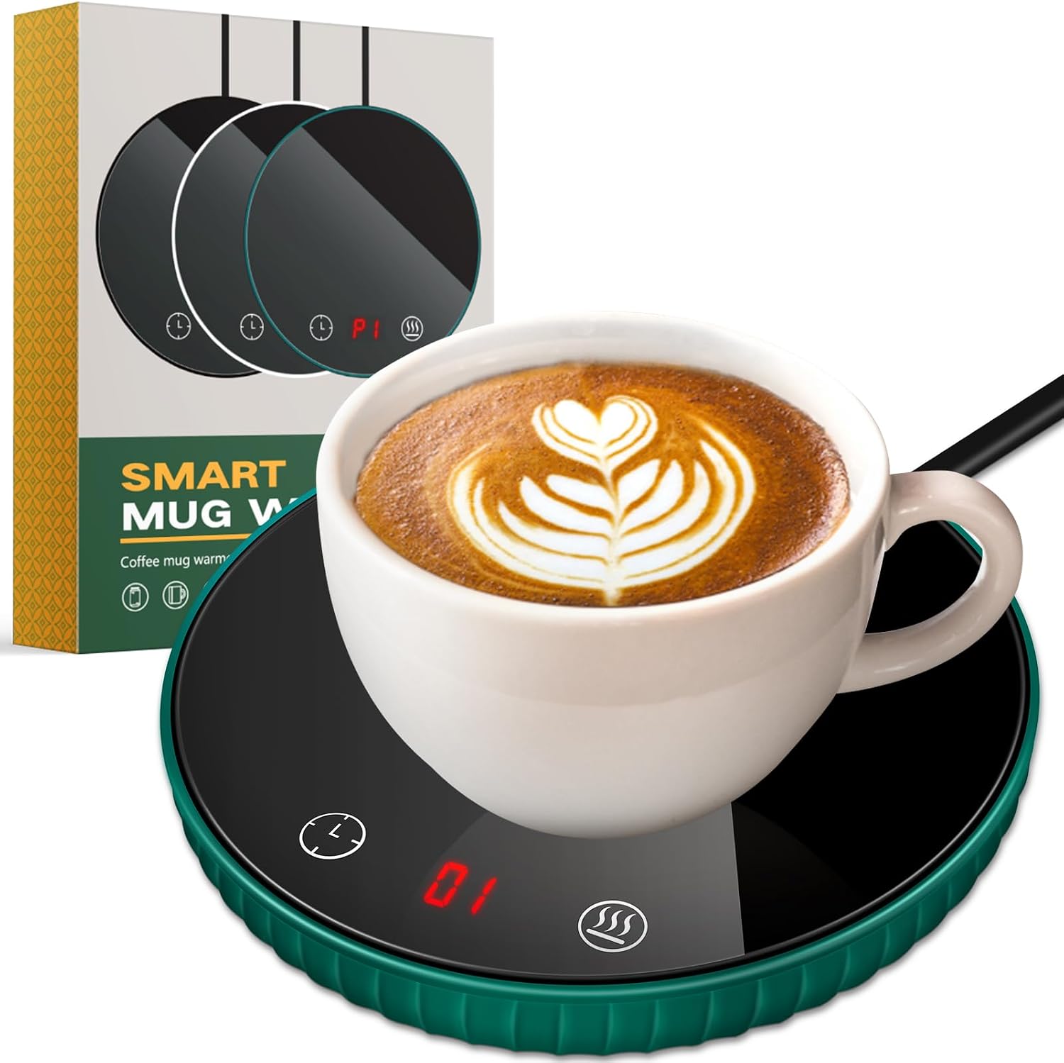Amazon.com: Mug Warmer, Coffee Cup Warmer for Desk with 2-Temp Settings ...