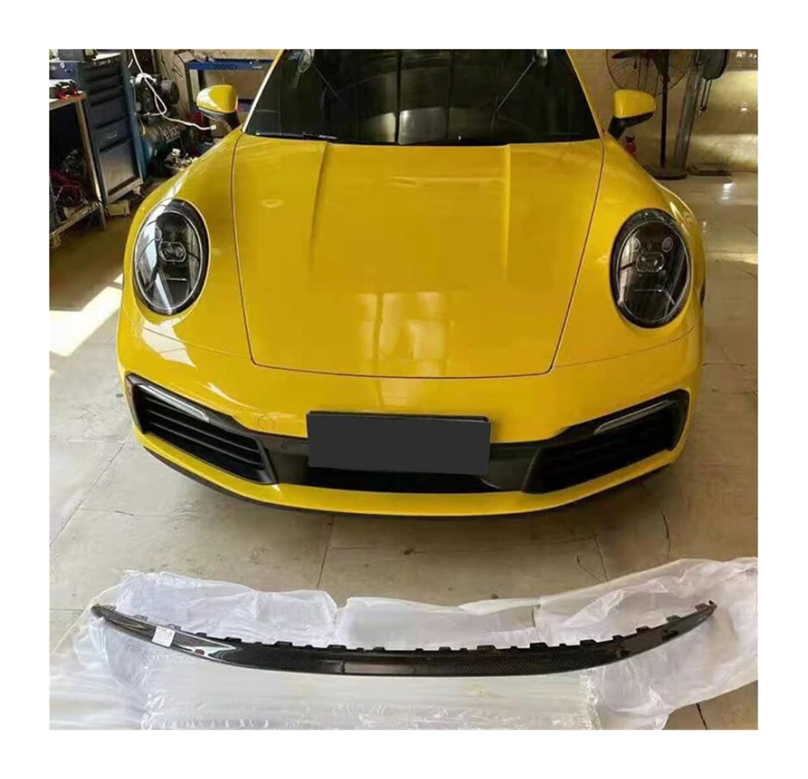 Buy Huqwsa Car Carbon Fiber Front Bumper Diffuser Spoiler Lip Deflector ...