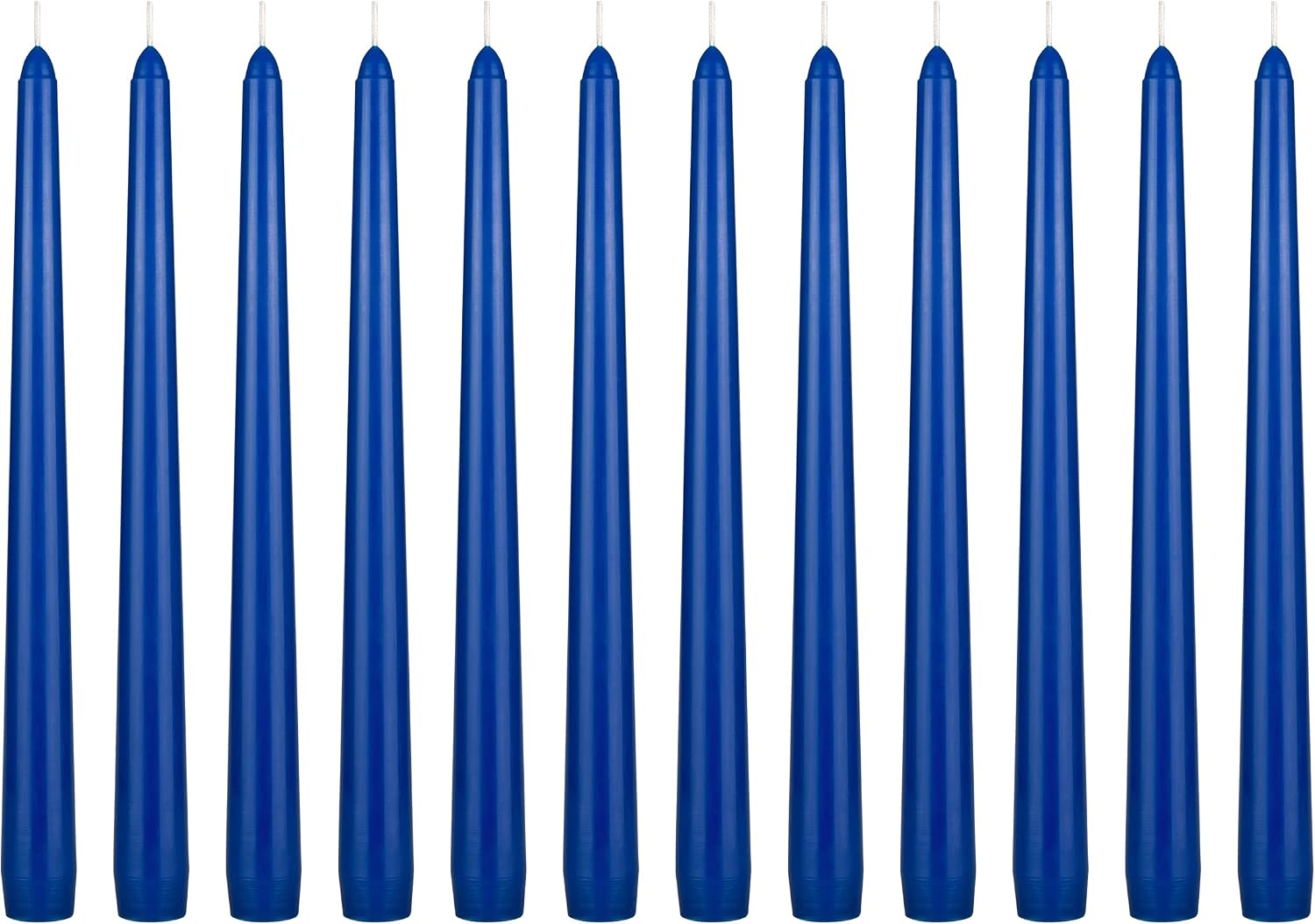 Amazon.com: Mega Candles 12 pcs Unscented Dark Blue Taper Candles, Hand ...