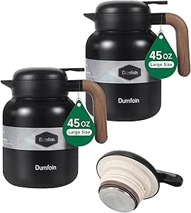 Amazon.com: 46 Oz Thermal Coffee Carafe, Stainless Steel Insulated ...