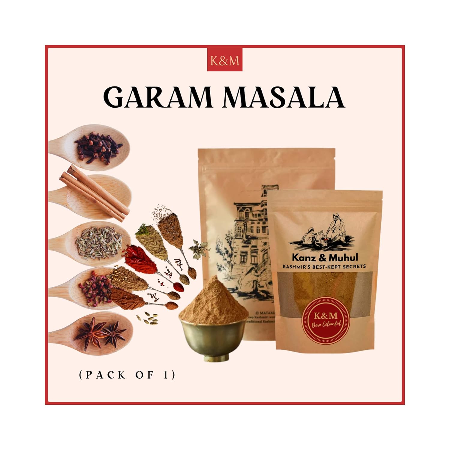 KANZ & MUHUL Kashmiri Garam Masala Spice Blend 450Gm, Kashmiri Mixed ...