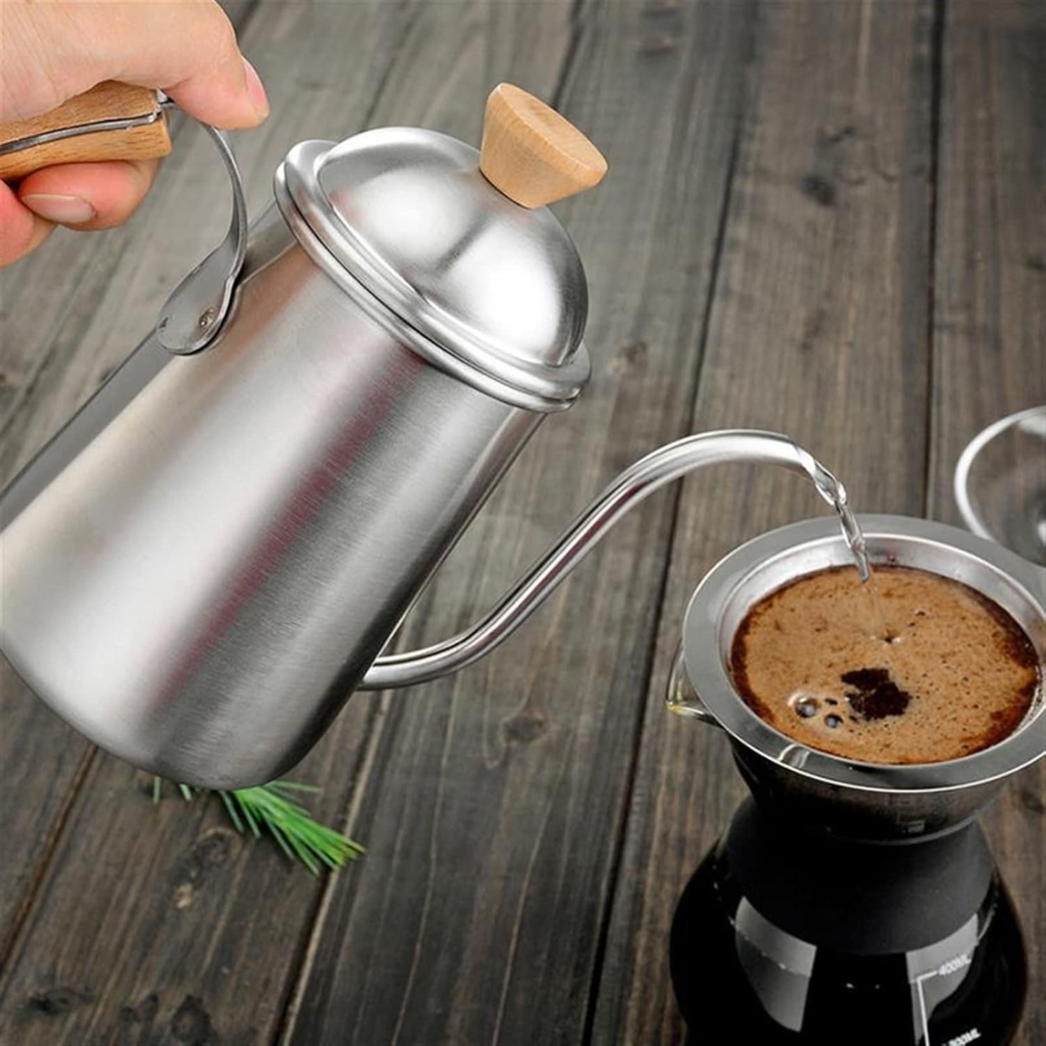 IUPIII Coffeepot Stainless Steel Drip Filter Type Small Mouth Pot Small ...