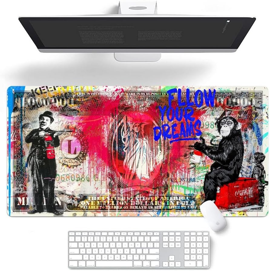 Amazon.com : JUST BREATHE Large Mouse Pad Cool for Man Boys, Graffiti ...
