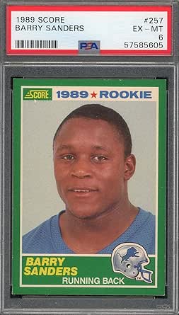 Amazon.com: Barry Sanders 1989 Score Football Rookie Card RC #257 ...