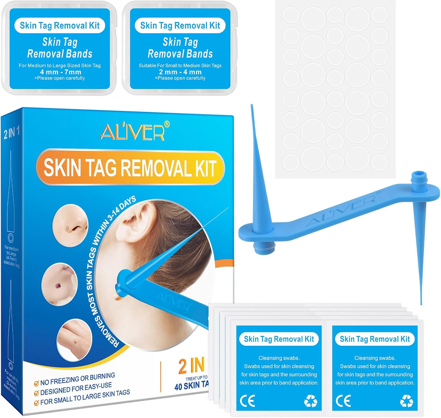 Skin Tag Remover kit,Safe for Most Body Parts,Painless Skin Tag Removal ...