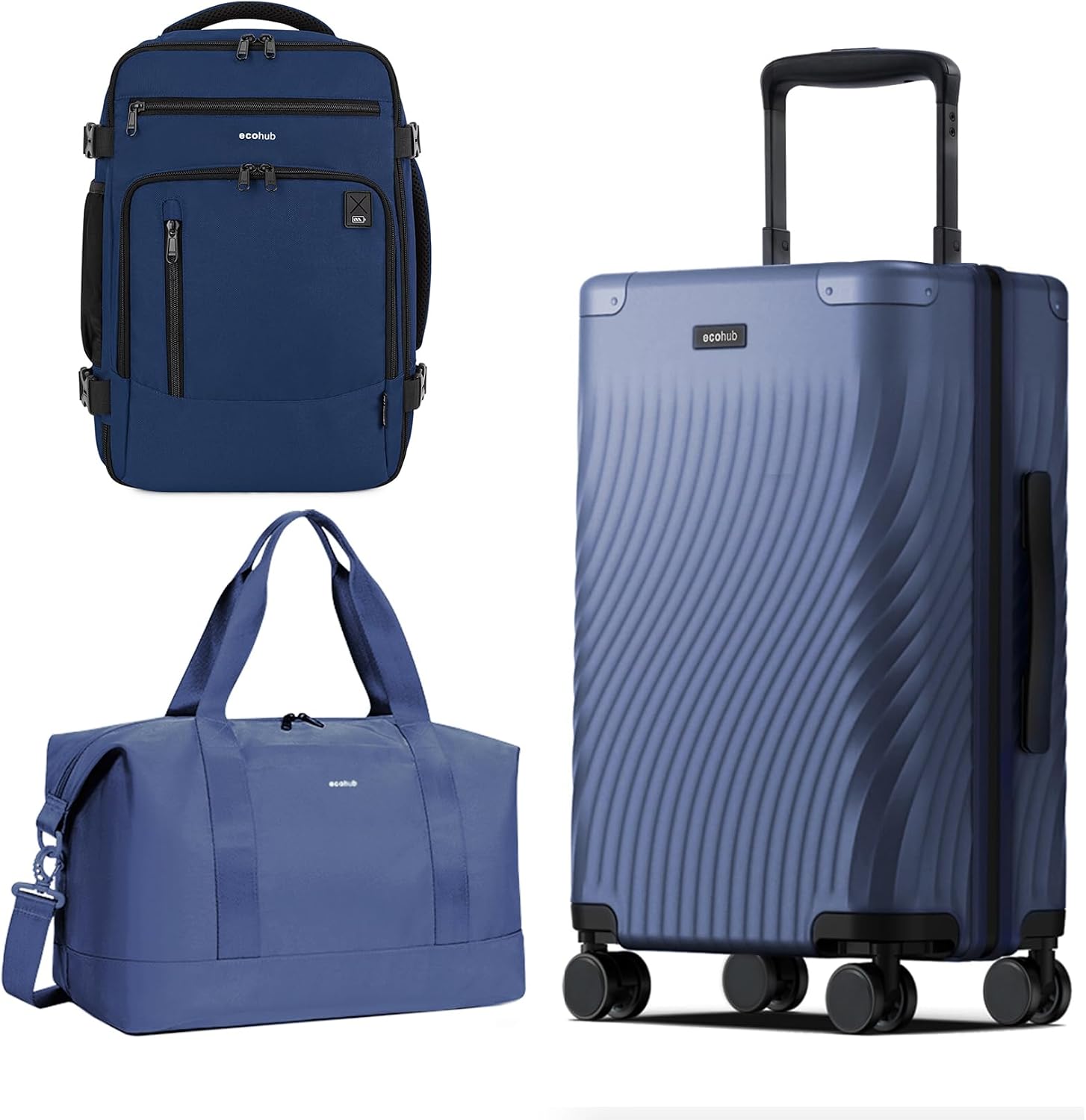 Amazon.com | ECOHUB Hardside Expandable Carry On Luggage Set and Travel ...
