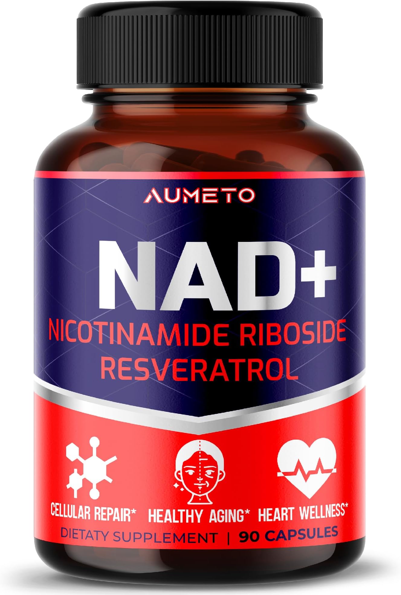 Amazon.com: NAD+ Supplement with Nicotinamide Riboside NR, Resveratrol ...