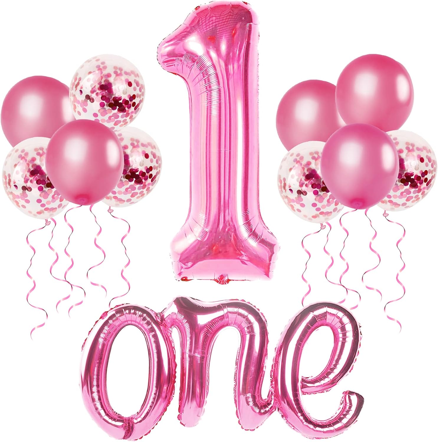 Amazon.com: ECam Pink One Balloon for First Birthday - Large 40 Inch ...