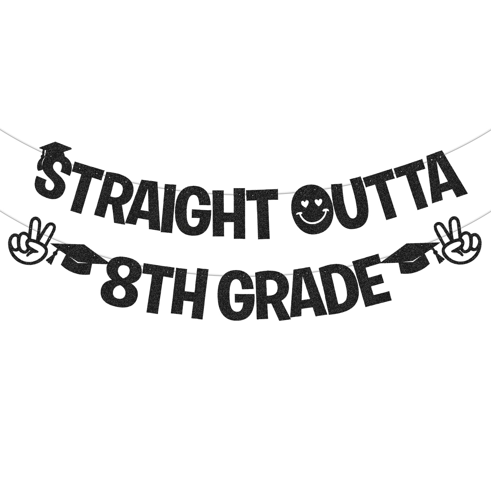 Amazon.com: Straight Outta 8th Grade Banner 8th Grade Graduation Banner ...