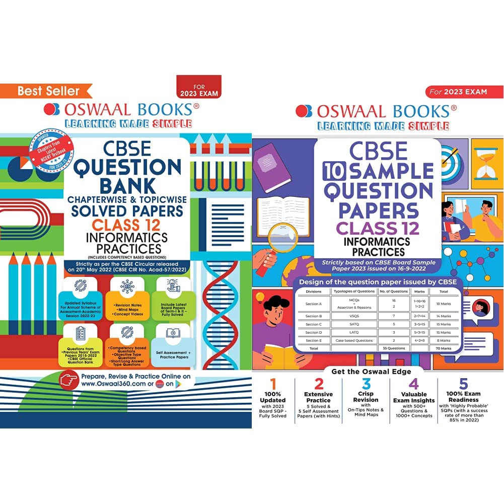 Oswaal CBSE Chapterwise & Topicwise Question Bank Class 12 Informatics ...