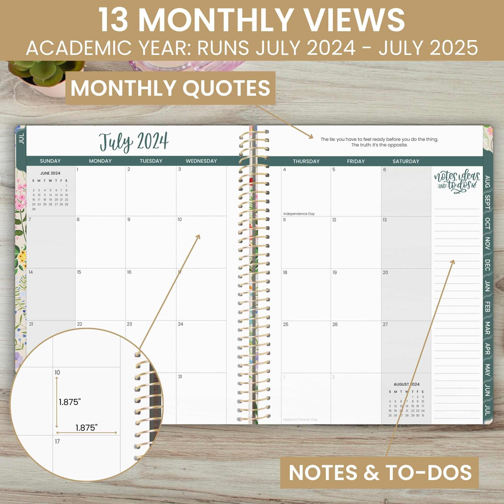 Snapklik.com : Bloom Daily Planners 2024-2025 (8.5" X 11") Academic ...