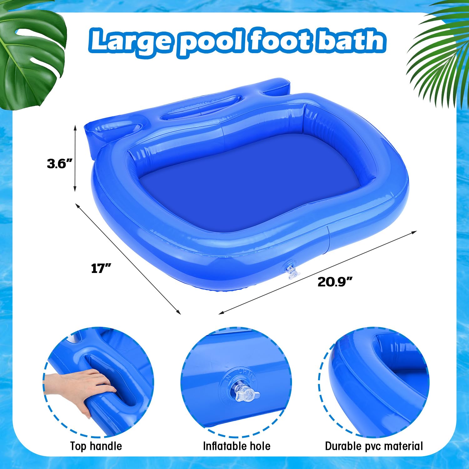 Snapklik.com : Inflatable Pool Foot Bath B,Foot Soaking Bath B For ...