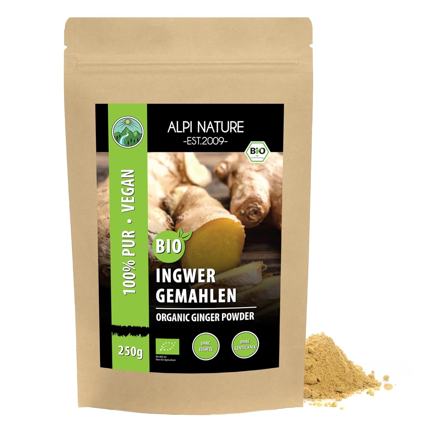 Ingwerpulver BIO 250g von Alpi Nature, bio Ingwer gemahlen ...