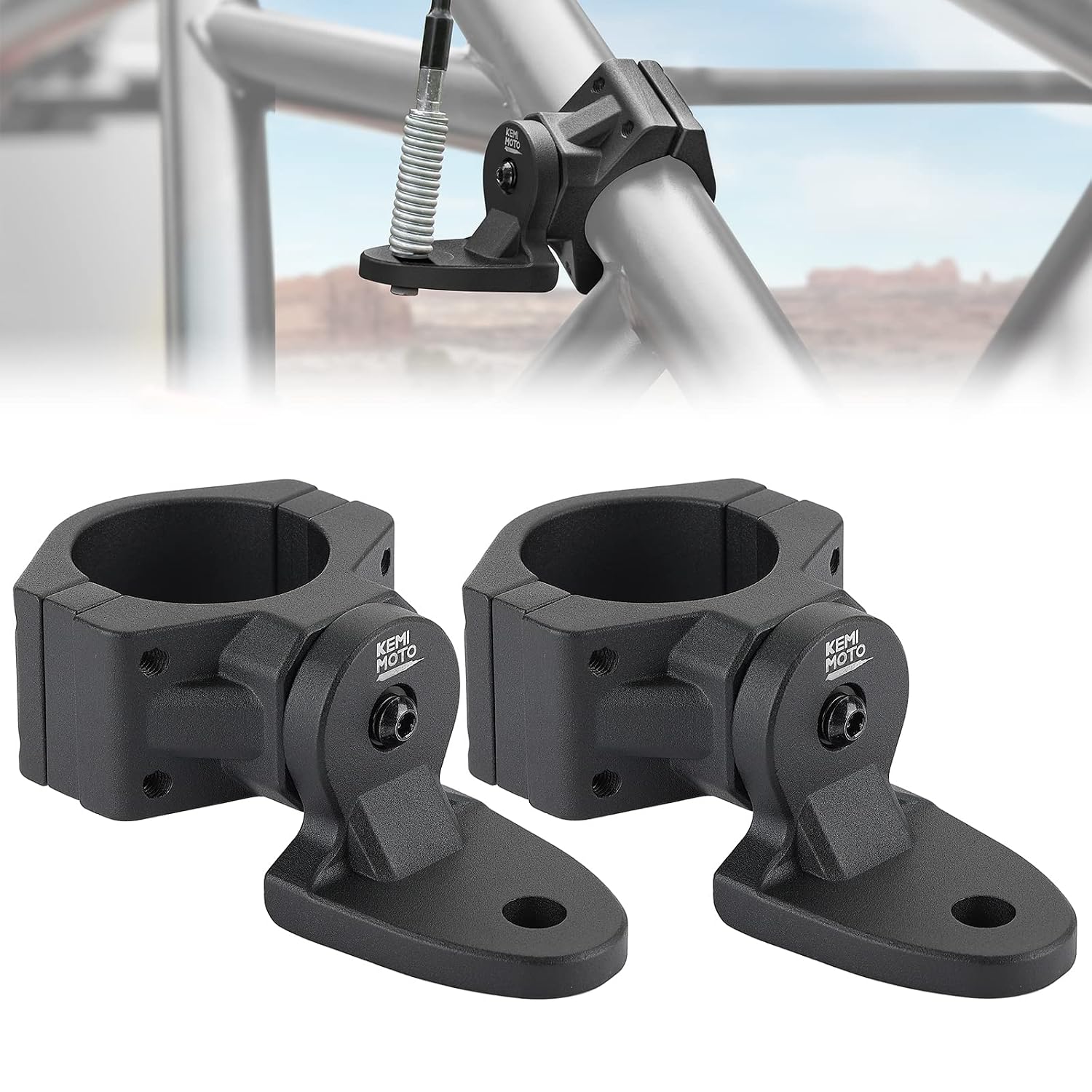 Kemimoto 2 PCS UTV Whip Mount Flag Whip Light Mount Heavy Duty ...