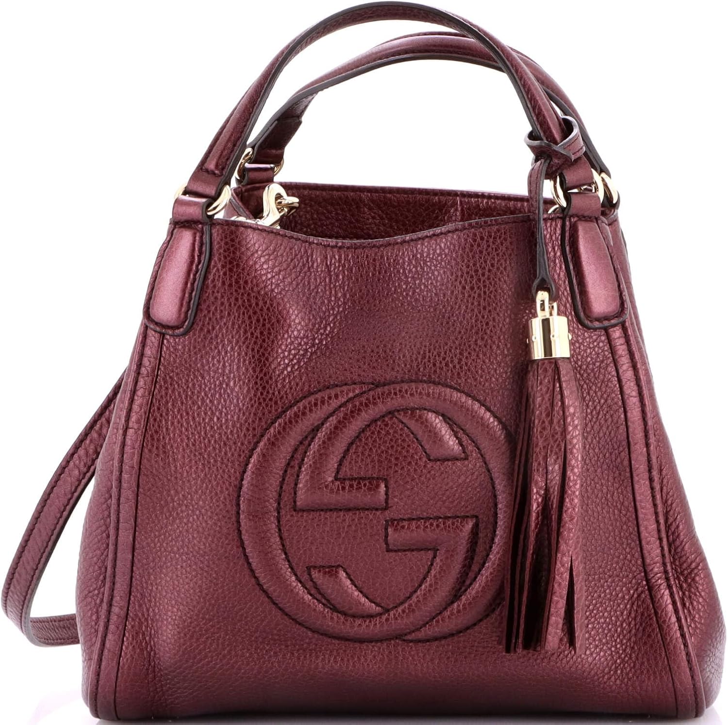 Amazon.com: Gucci, Pre-Loved Soho Convertible Shoulder Bag Leather ...