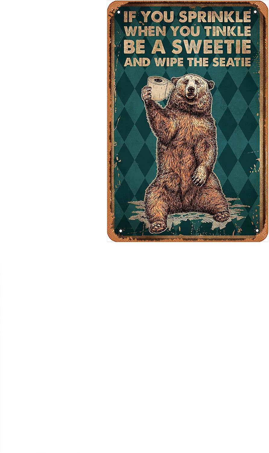 Amazon.com : Bear Toilet Paper If You Sprinkle When You Tinkle Be A ...