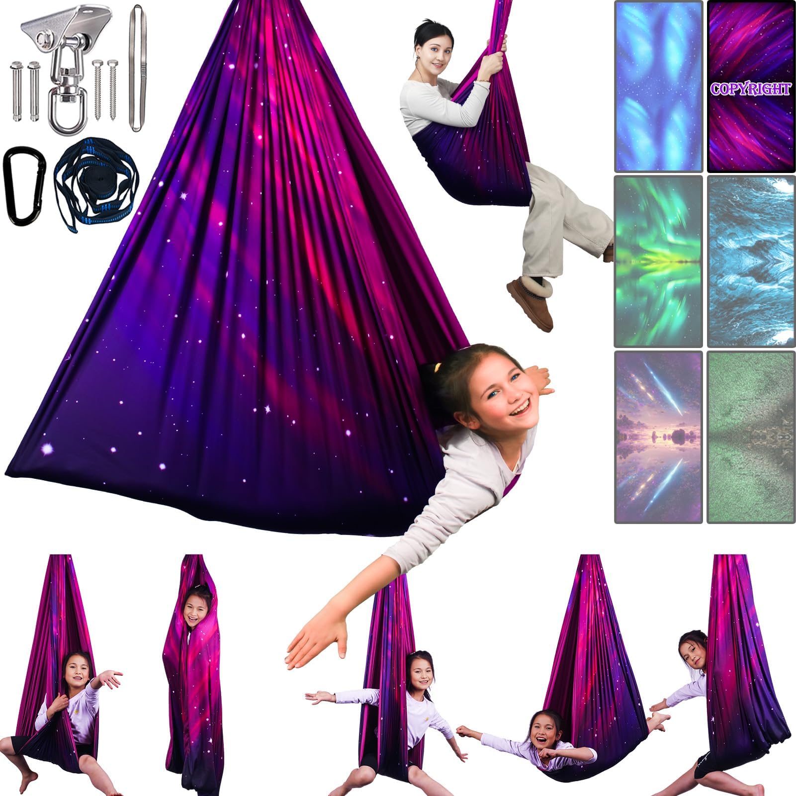 Amazon.com : Sensory Swing for Kids & Adults Holds up to 300lbs Indoor ...