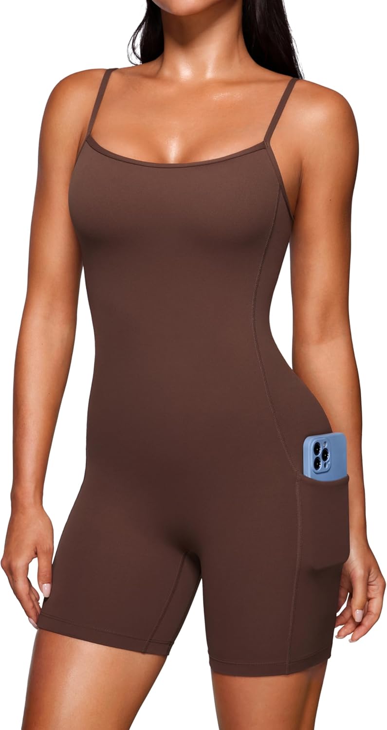 Amazon.com: CRZ YOGA Butterluxe Athletic Rompers for Women Adjustable ...