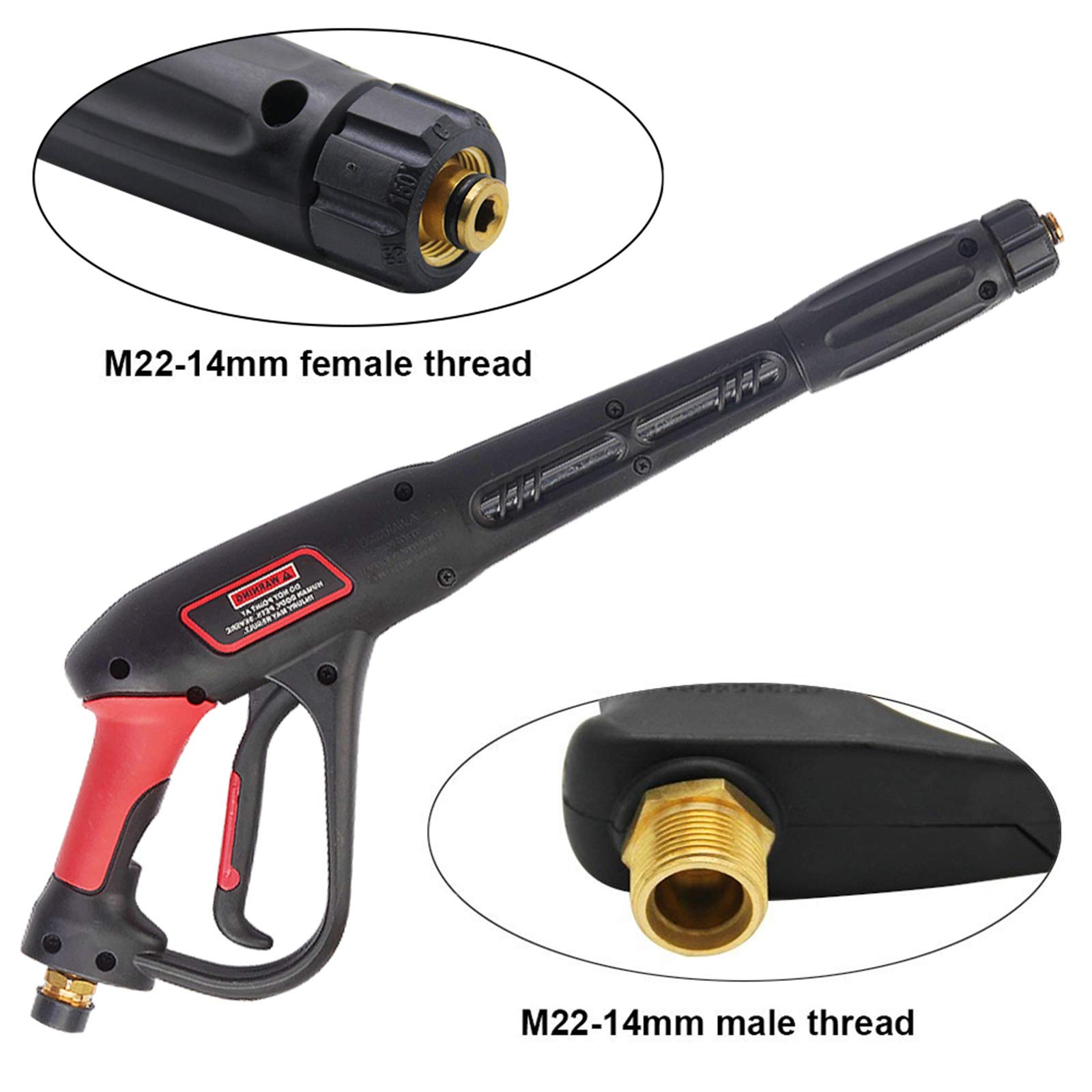 Biswing High Pressure Washer Gun 4000 PSI with 21 Inch Extension of ...