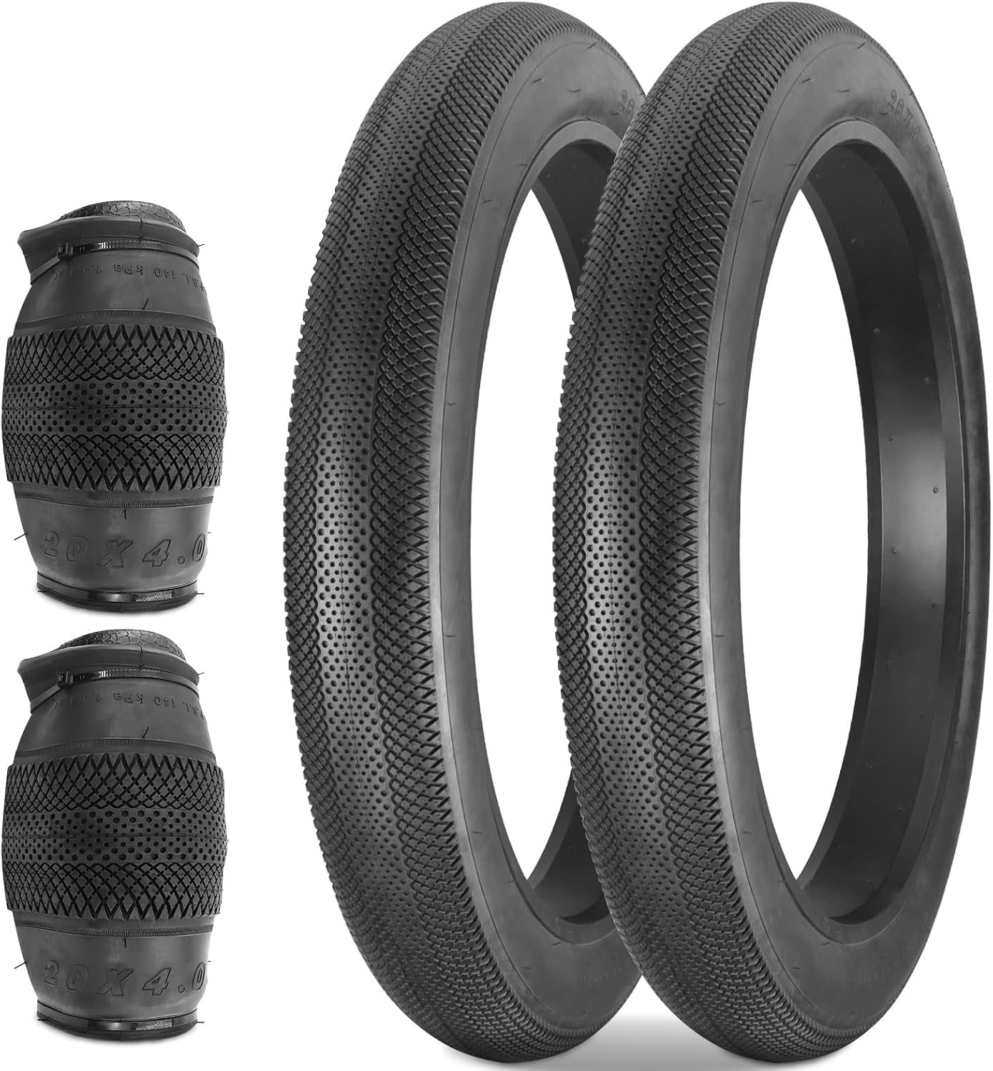 GRELiving Pack of 2 60TPI Foldable Fat Bike Tyre Fat Bicycle Tyre E ...