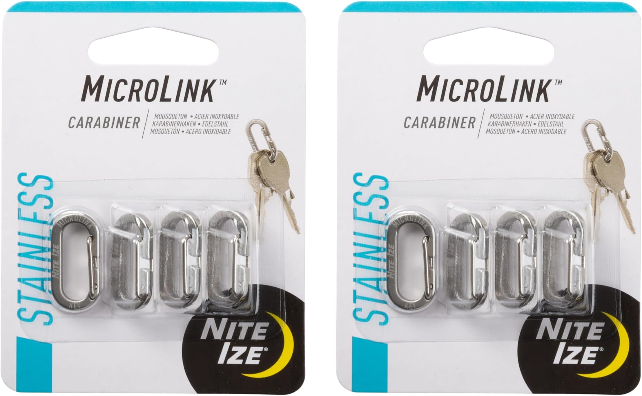 Amazon.com: Nite Ize MicroLink Carabiner, Stainless Steel Mini Key ...