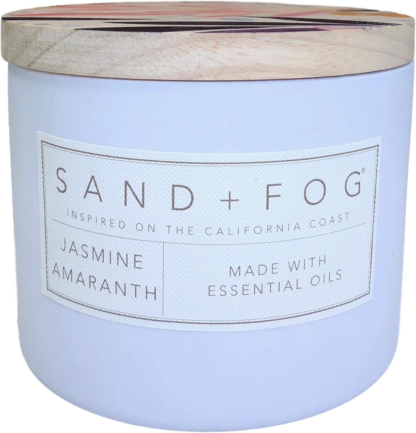 Amazon.com: Jasmine Amaranth Scented Candle with Wooden Top : Home ...