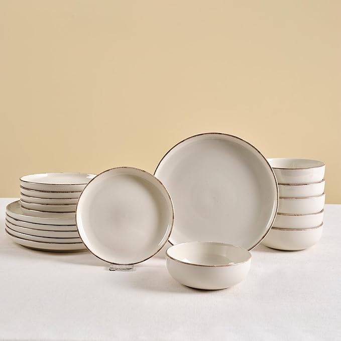 Amazon.com | Karaca Hekka Stoneware Dinnerware Sets (18-Piece ...