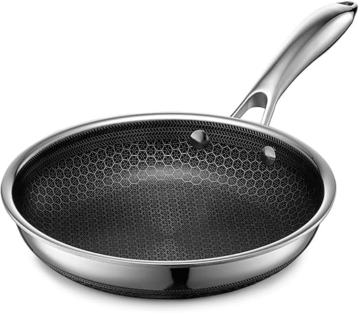 HexClad Hybrid Nonstick Frying Pan, 8-Inch, Stay-Cook Handle ...