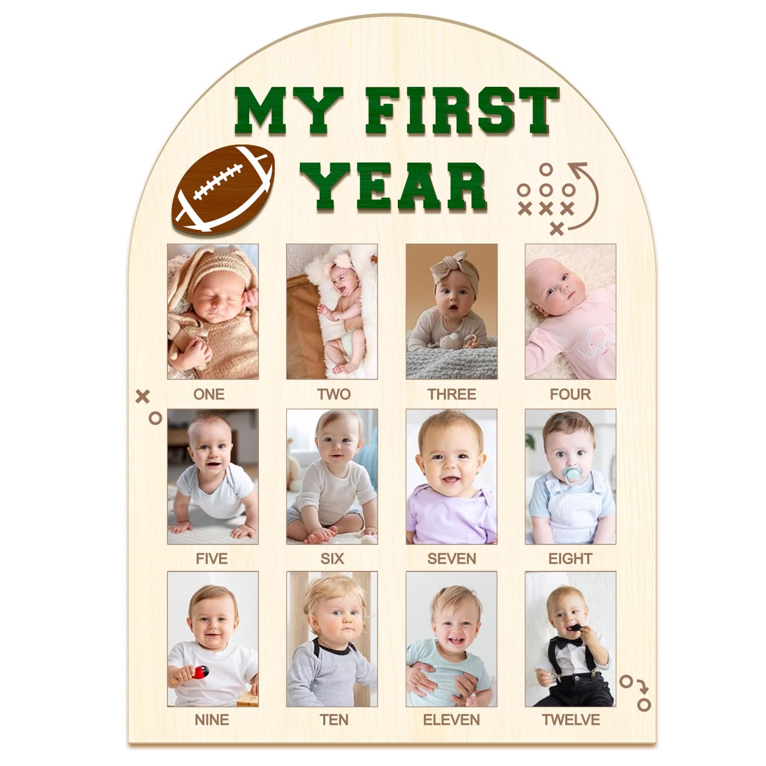 Amazon.com: My First Year Photo Board - Baby's First Year Photo Frame ...