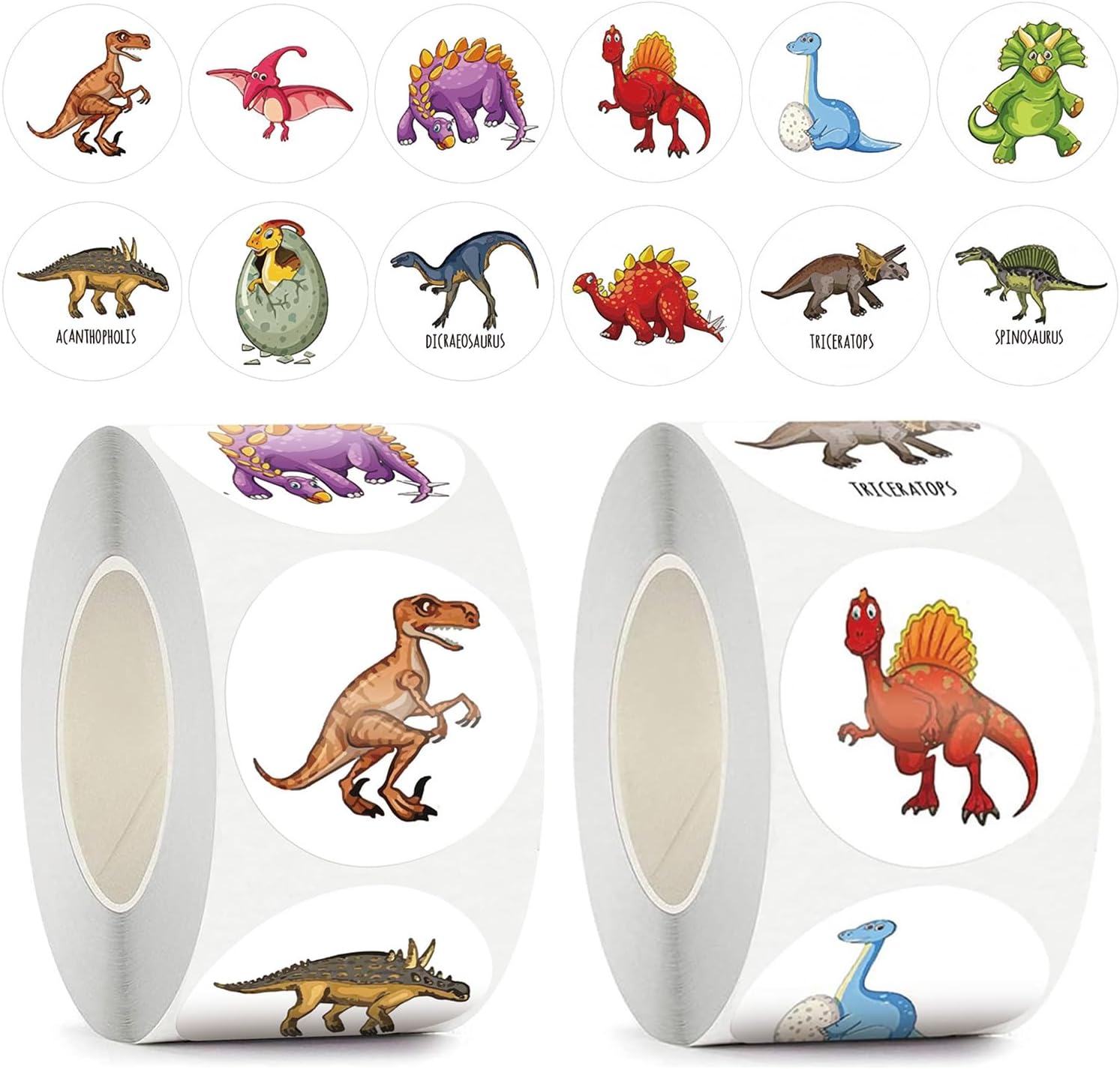 Amazon.com: 1000 PCS Dinosaur Stickers for Kids - Bulk School Classroom ...