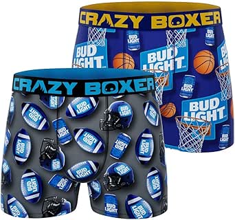 CRAZYBOXER Bud Light Sport Men's Boxer Briefs (2 Pack) at Amazon Men’s ...