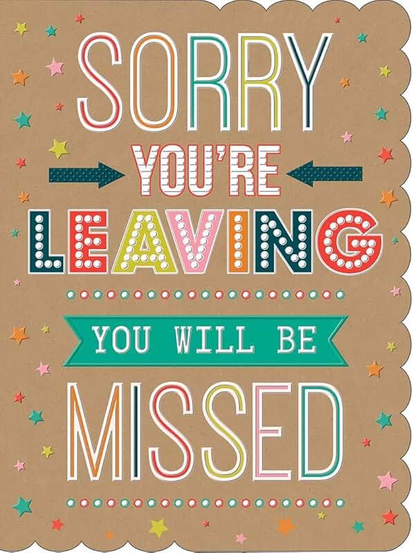 Amazon.co.uk: large leaving card