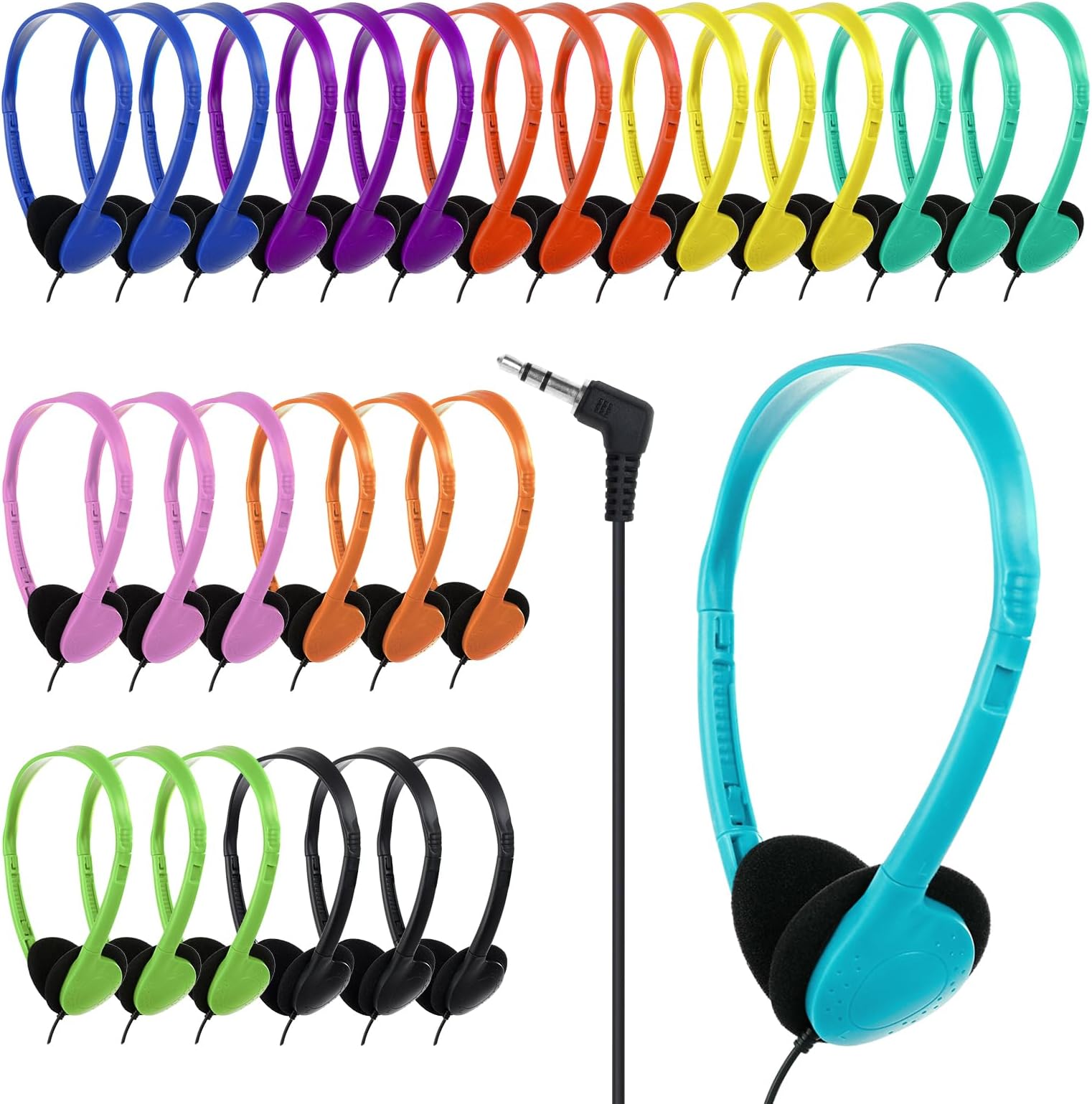 Amazon.com: CN-Outlet Kids Headphones Bulk 25 Pack Multi Colors for ...