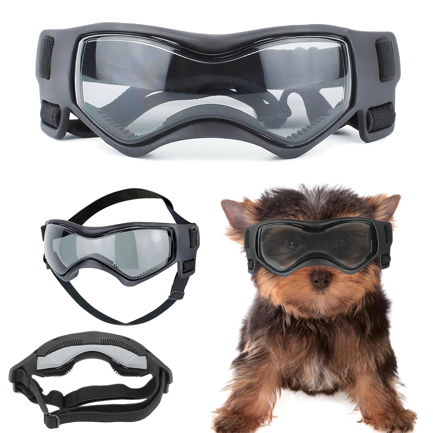 Dog Goggles for Small Dogs, Dog Sunglasses Small Breed, Dog Glasses UV ...