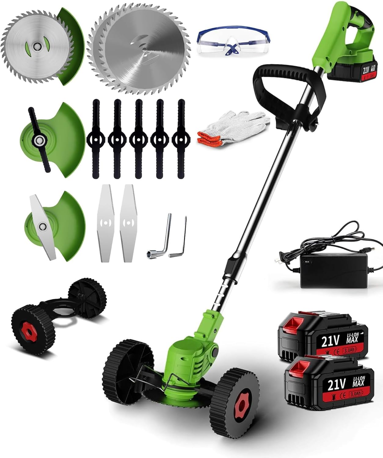 Cordless String Trimmer Kit,Edger Lawn Trimmer, Weed Trimmer Tool,with ...