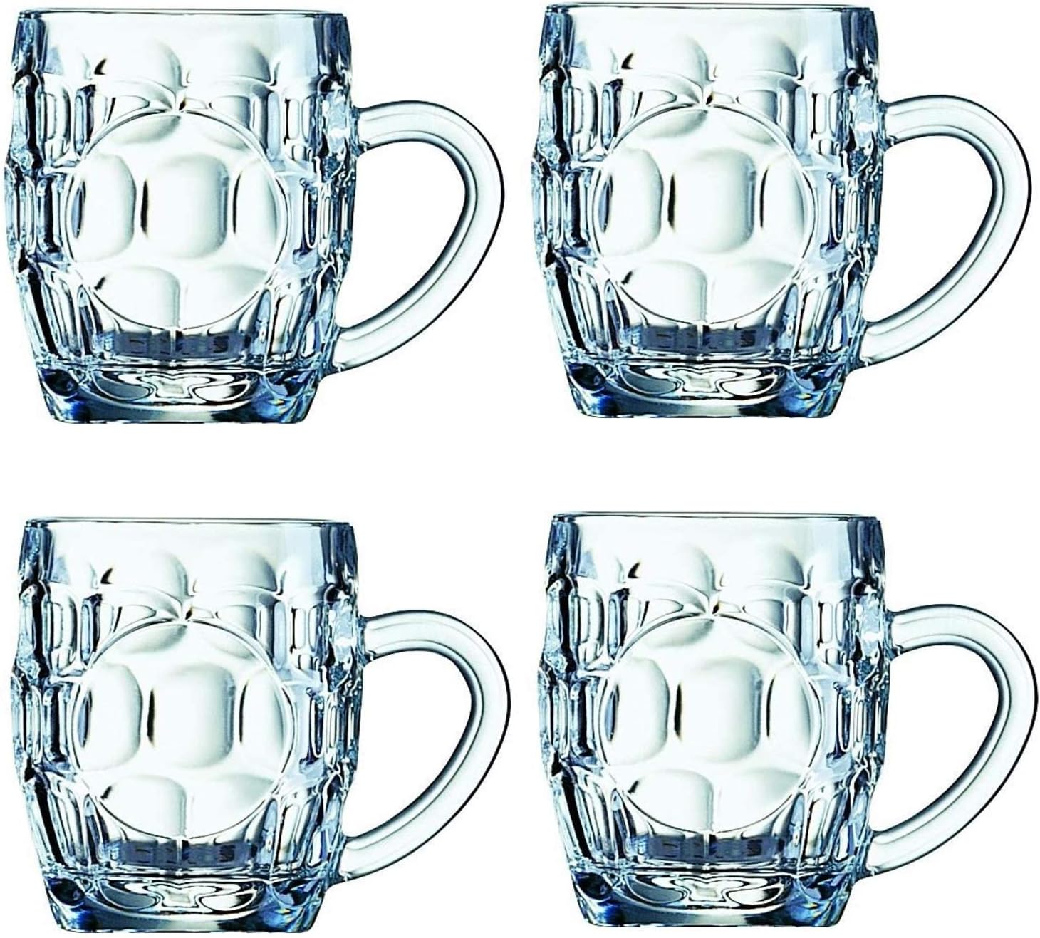 bar@drinkstuff Half Pint Dimple Mug with Window 10oz / 285ml - Set of 4 ...