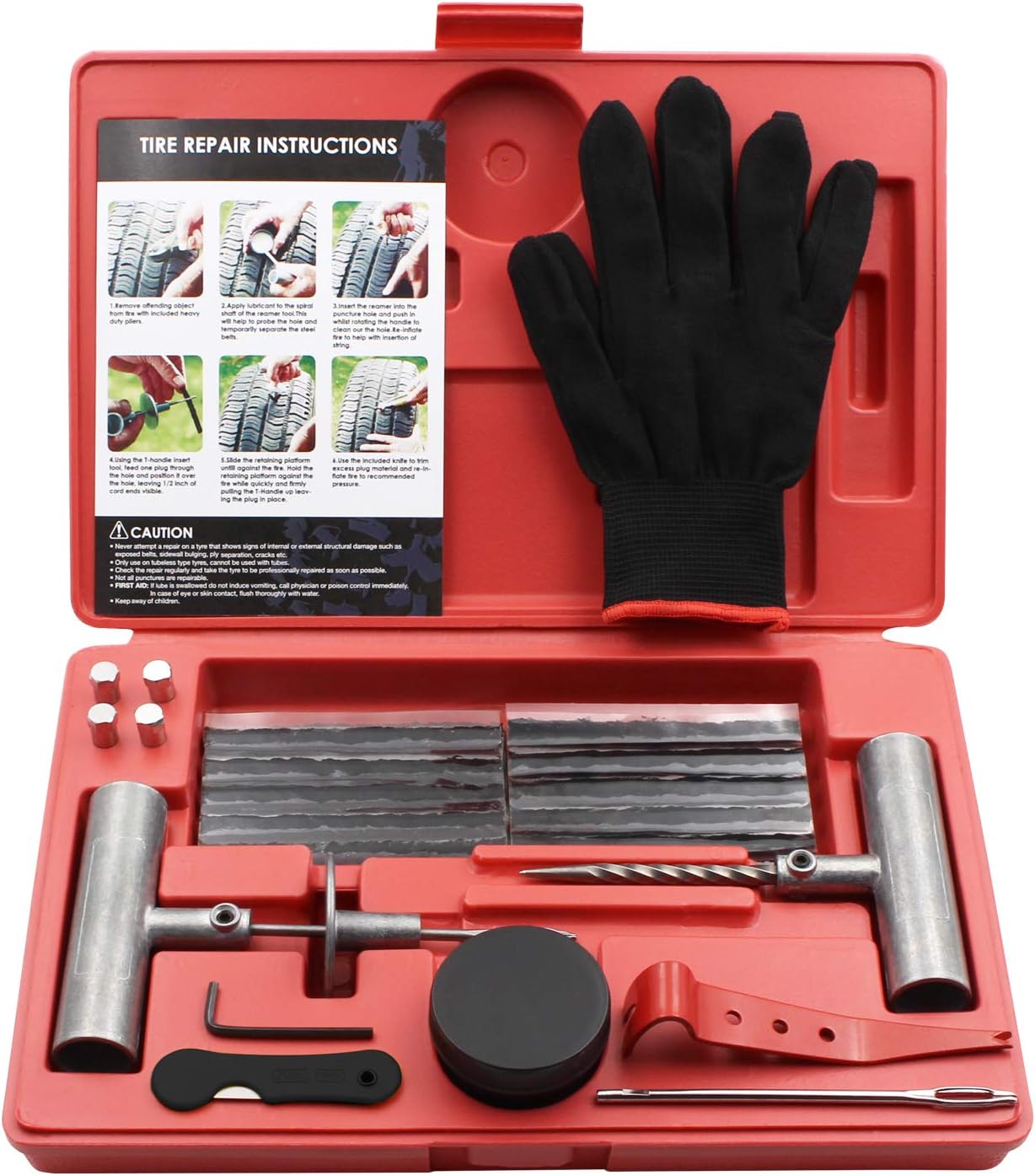 Amazon.com: Frienda 32 Pieces Tire Repair Kit with Plug Tire Plug Kit ...